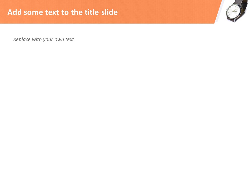 Free Powerpoint Sample - A Watch