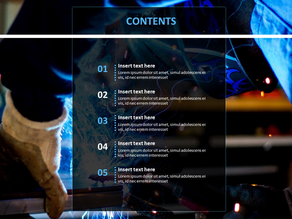 Free Powerpoint Sample - A Welder