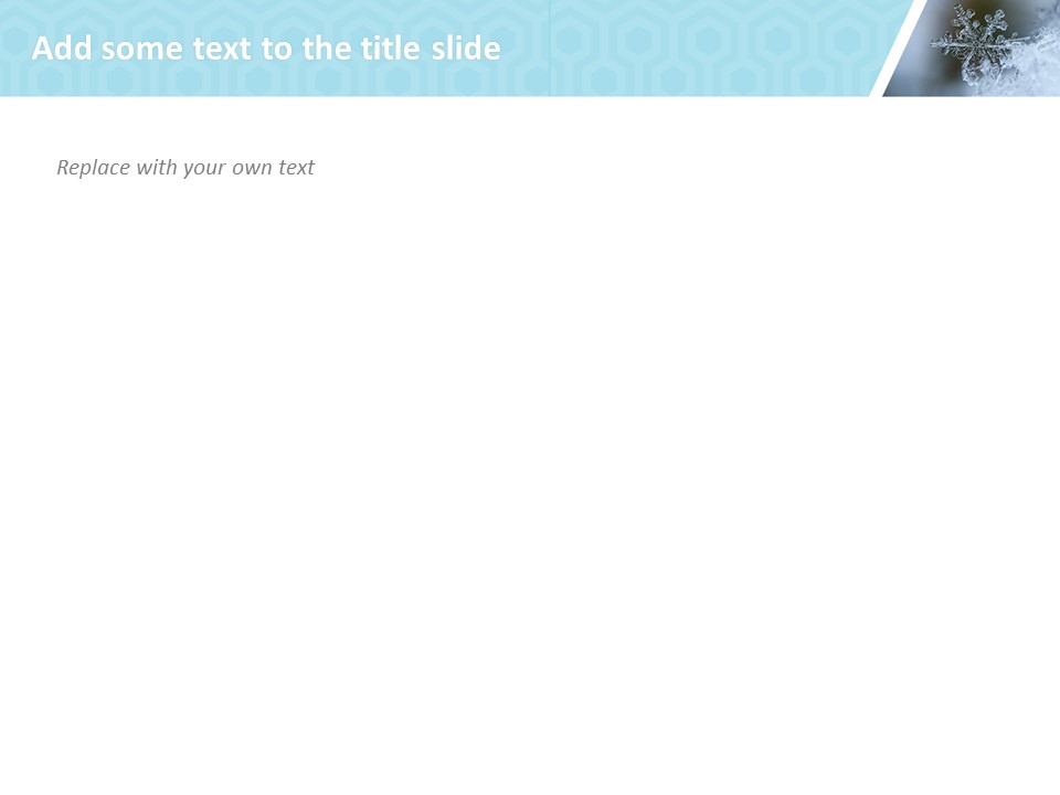 Free Powerpoint Template - A Sparkling Snow Crystals