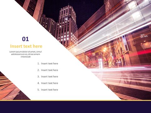 Free Powerpoint Template - Lights in City|Slides