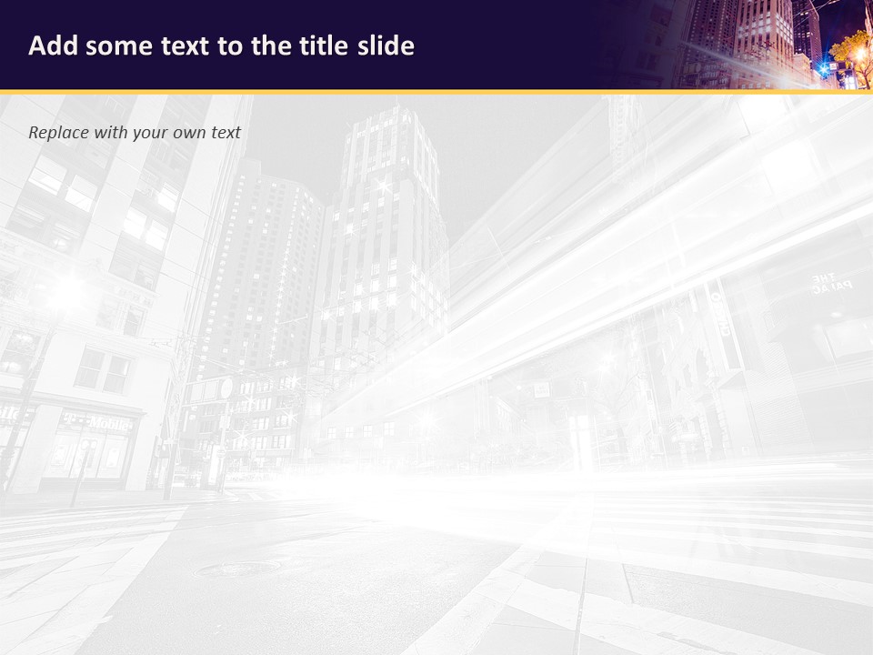 Free Powerpoint Template - Lights in City|Slides