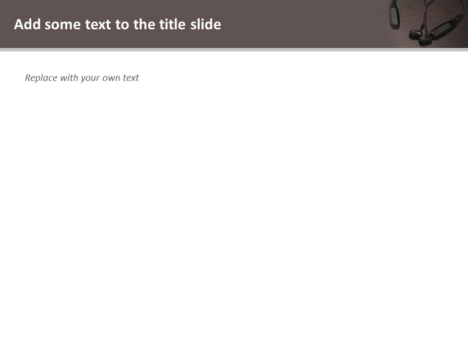 Free PPT Template - Bluetooth Earphones