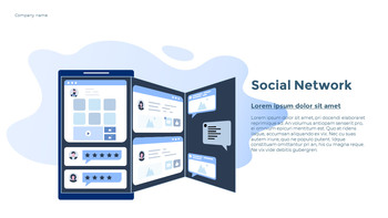 Social Network Communication Modern PPT Templates