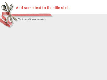Free Presentation Template - Pink Ribbon and Place Setting
