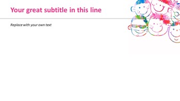 Free PPT Template Design - Kids Art
