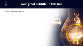 Lightbulb Brightening Dark - Free Powerpoint Template