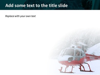 Snow Mountain Rescue Helicopter - PowerPoint Template Free