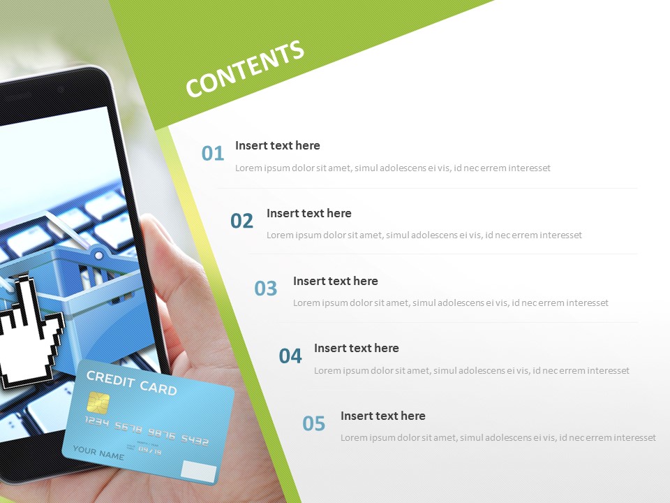 A Mobile Credit Card - Free PPT Template
