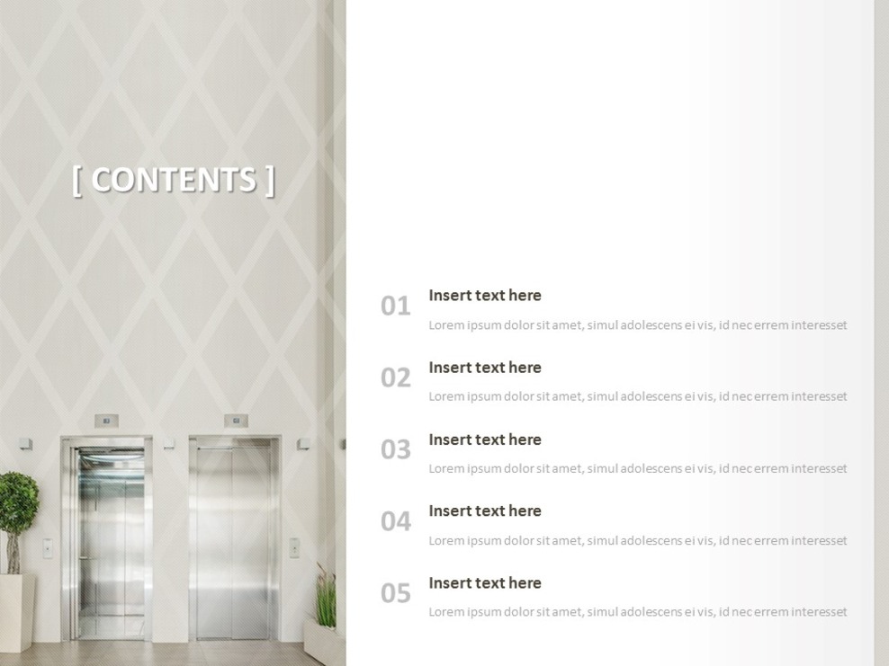 Free Powerpoint Template - an Elevator