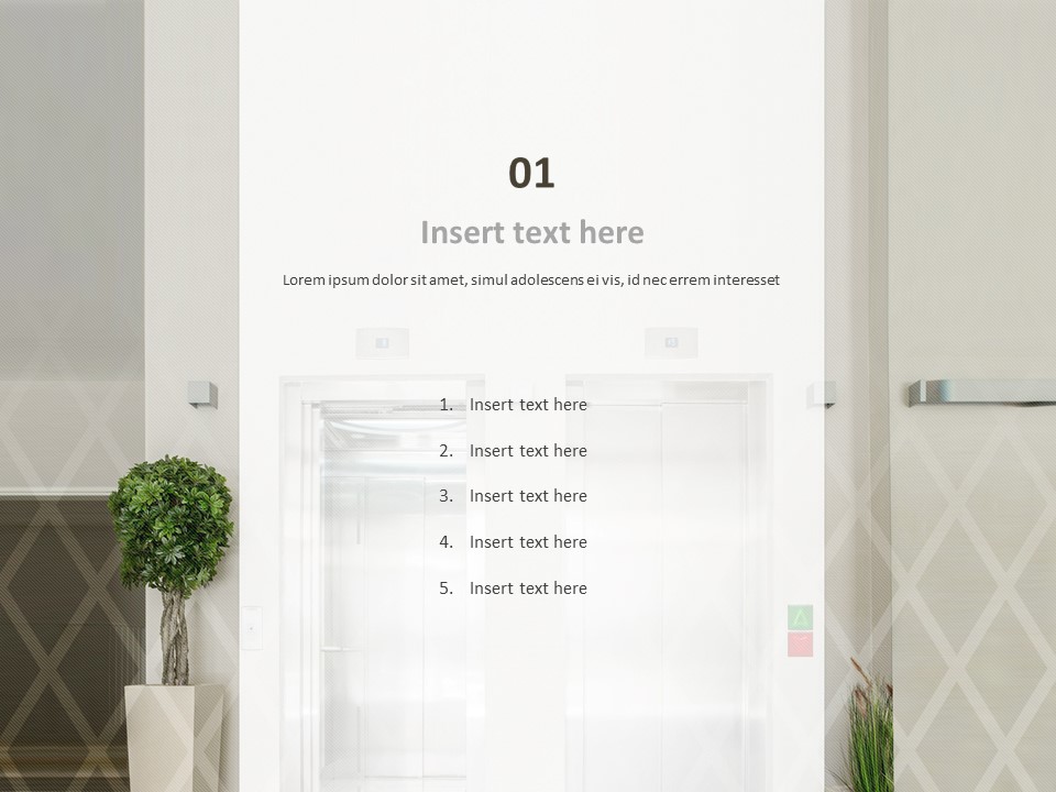 Free Powerpoint Template - an Elevator