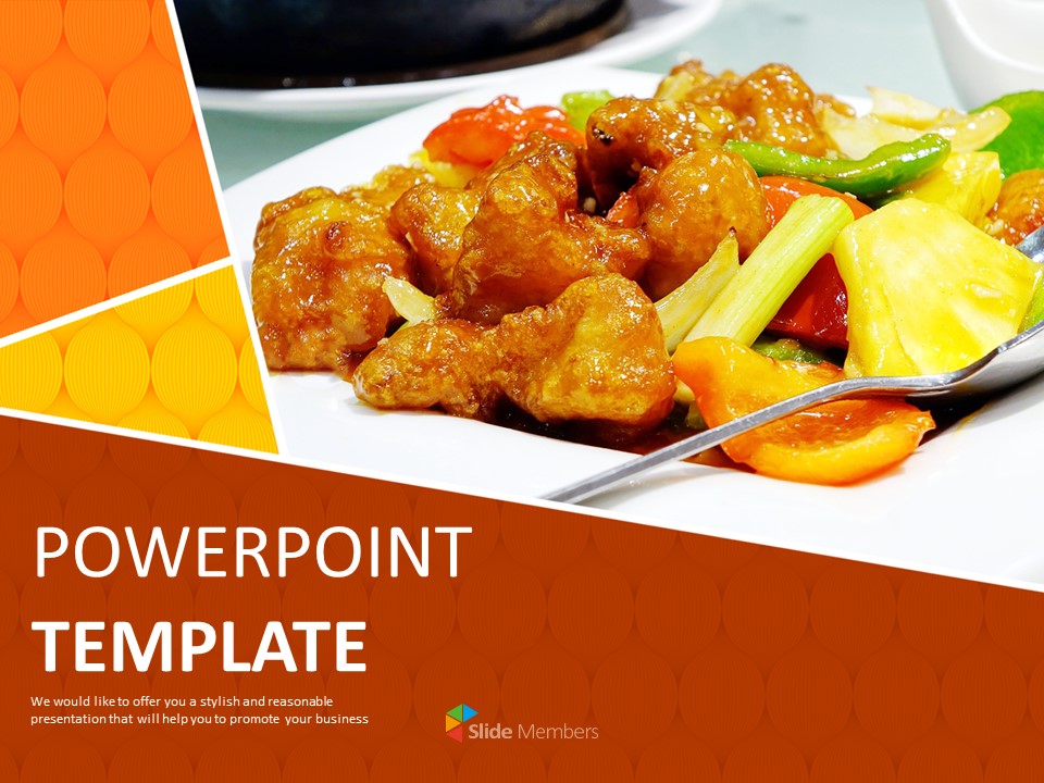 Free Powerpoint Template - Fried Pork in Chinese Restarant