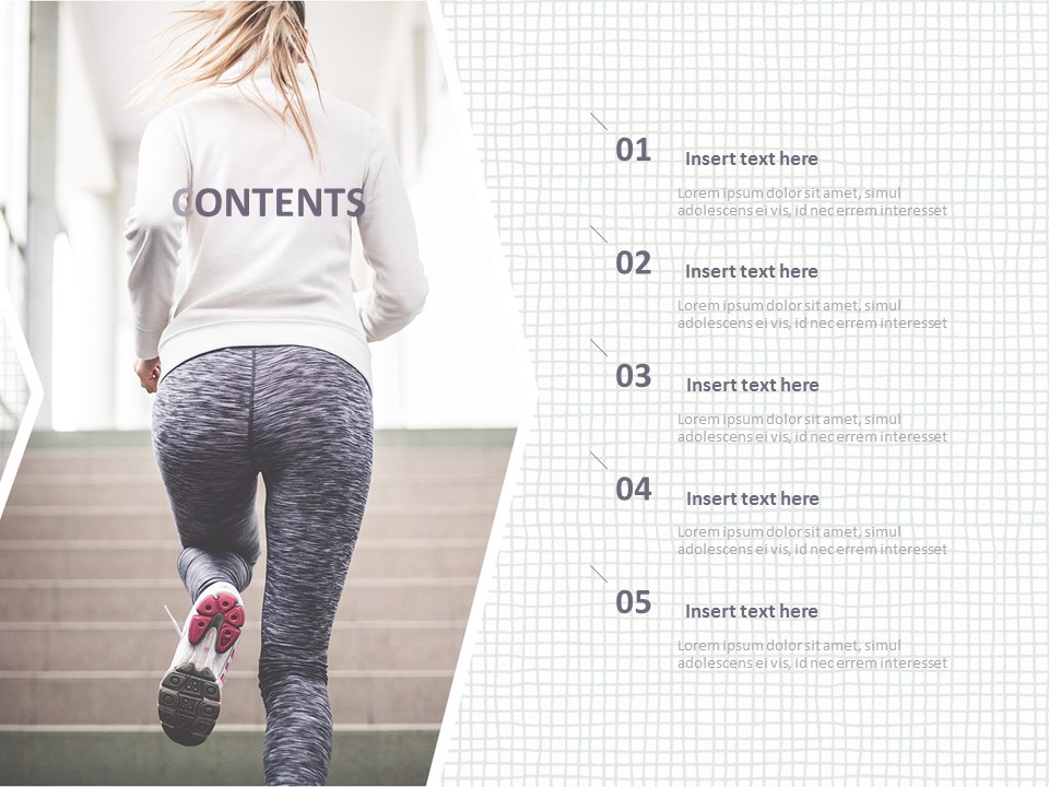 Free Powerpoint Templates Design - A Woman Who Exercises