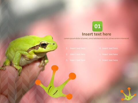 Frogs in Spring - Free Powerpoint Templates Design