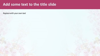 Google Slides Template Free - Cherry Blossoms in Spring Days