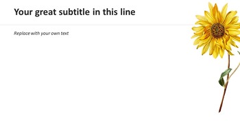 Sunflower - Google Slides Free