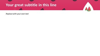 Free Google Slides Template Design - Watermelon Illustrator