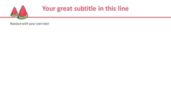 Free Google Slides Template Design - Watermelon Illustrator