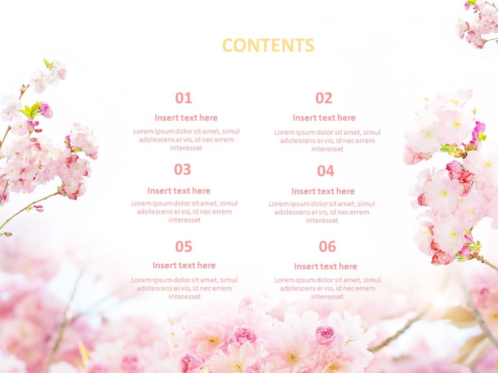 Free Powerpoint Sample - Pink Cherry Blossoms
