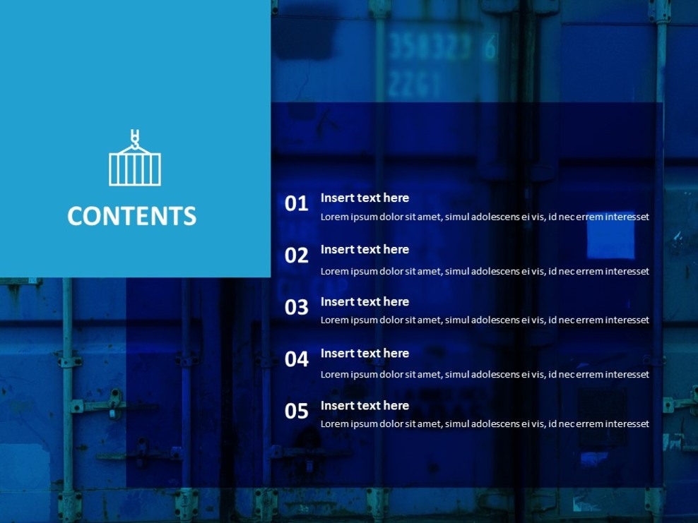 Free Powerpoint Template - Container|Slides