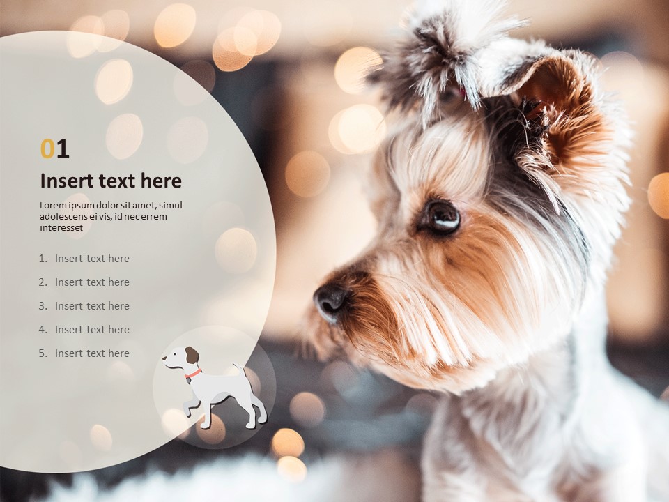 Free Powerpoint Templates Design - Adorable Puppy