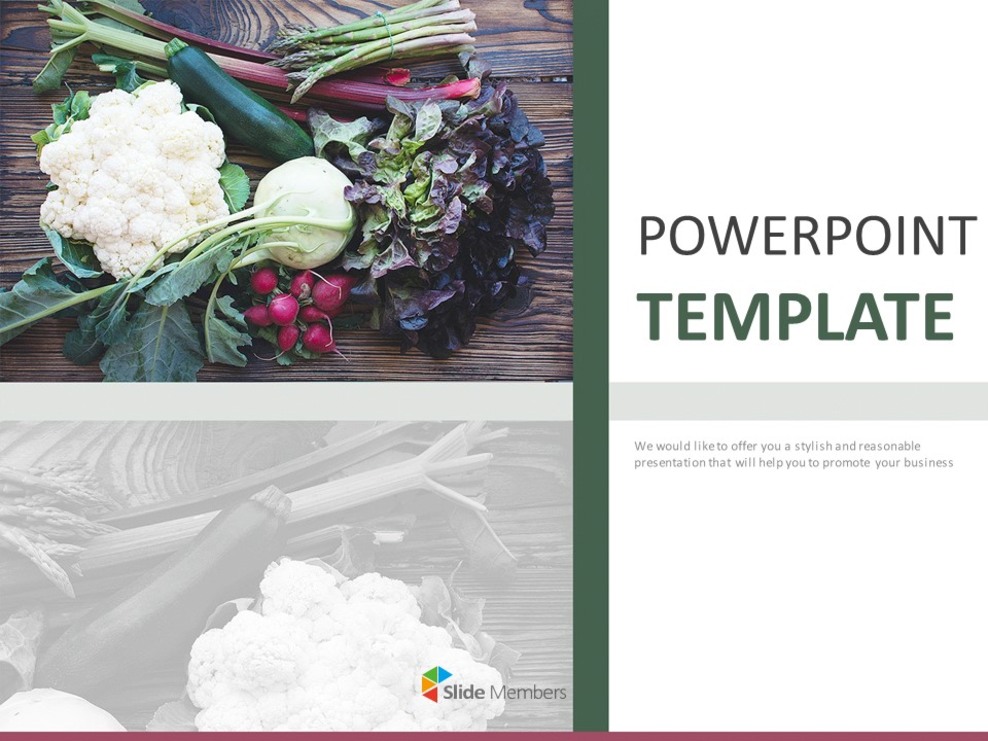 Free Powerpoint Templates Design - Organic Vegetables