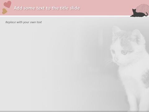 Free Powerpoint Templates Design - Pet Cat