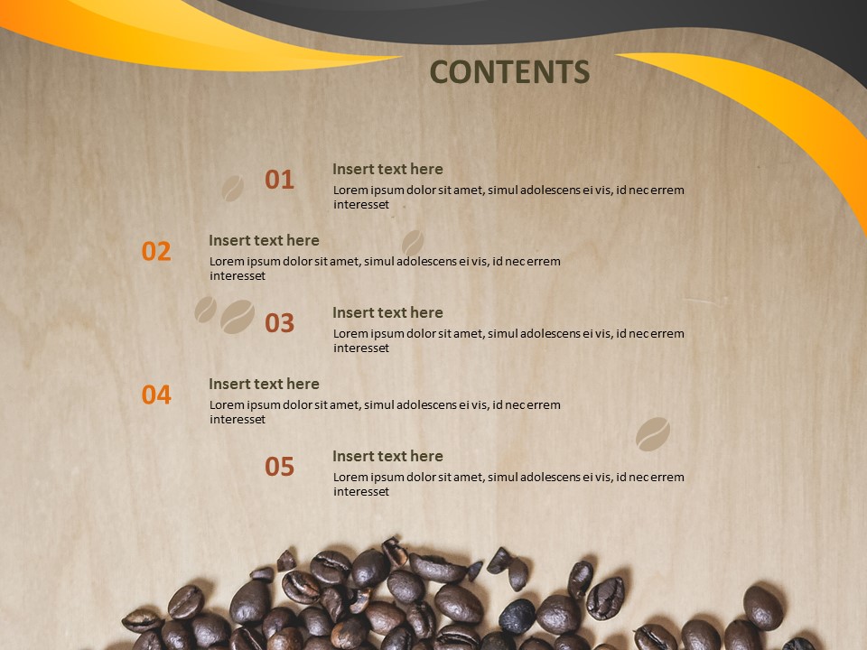 Free PPT Template - Coffee Beans