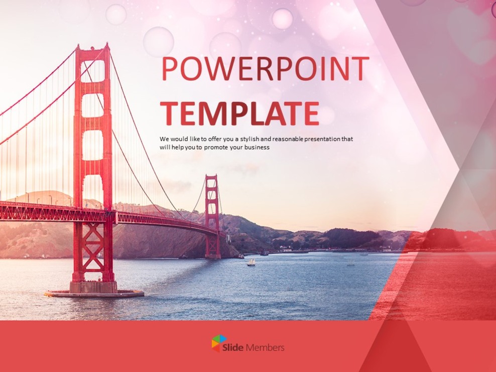 Free PPT Template - Golden Gate Bridge in San Francisco