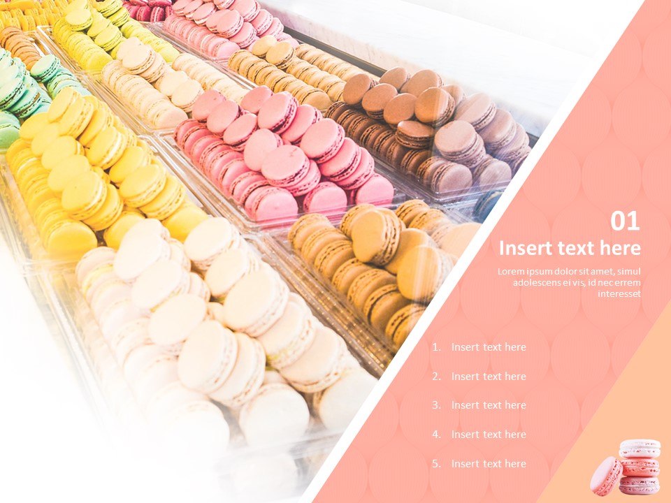 White-day Macaron - Free PPT Template