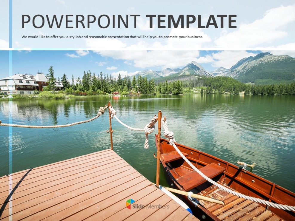 Wooden Boat on a Lake - Free Powerpoint Sample