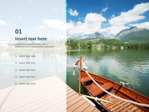Wooden Boat on a Lake - Free Powerpoint Sample