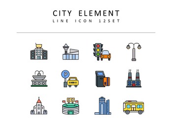 City Element Vector Images|Icon|Diagram
