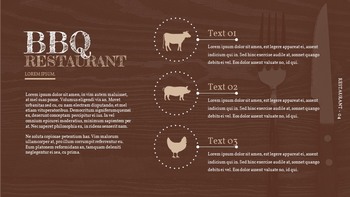 BBQ Restaurant Simple Presentation Google Slides Template