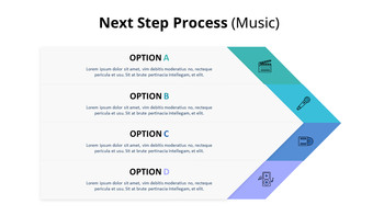 Four Steps Chevron Process Diagram (Music)
