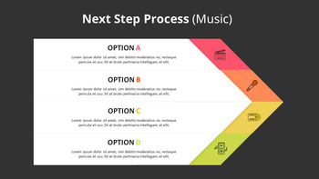 Four Steps Chevron Process Diagram (Music)