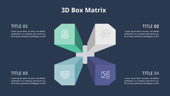 Pastel Tone 3D Box Matrix Diagram