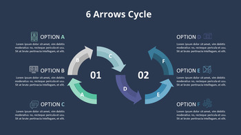 Pastel Tone Arrows Cycle Diagram