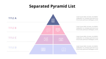 Pastel Tone Pyramid List Diagram