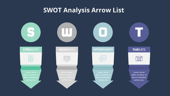 Vertical SWOT Analysis List Diagram