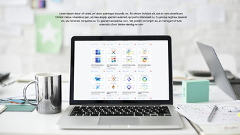 Office Laptop Mockup Template Powerpoint