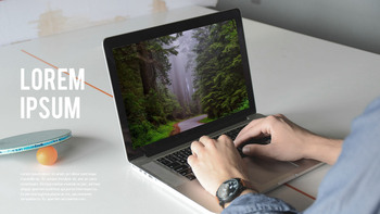 Office Laptop Mockup Template Powerpoint