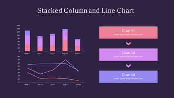 Line and Stacked Column Mix Chart