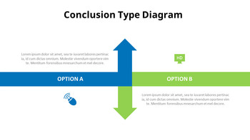 Opposing Arrows Comparison Diagram