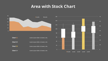 Stock and Filled Area Mix Chart