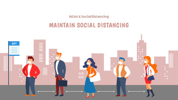 Post-Coronavirus World - Social Distancing Simple PowerPoint Template ...