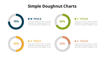 Four Steps Progress Donut Chart Animation Templates