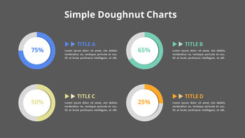 Four Steps Progress Donut Chart Animation Templates