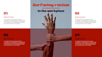 Say No to Racism Simple PowerPoint Template Design