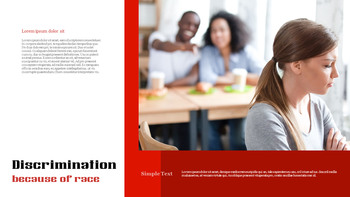 Say No to Racism Simple PowerPoint Template Design
