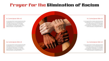 Say No to Racism Simple PowerPoint Template Design